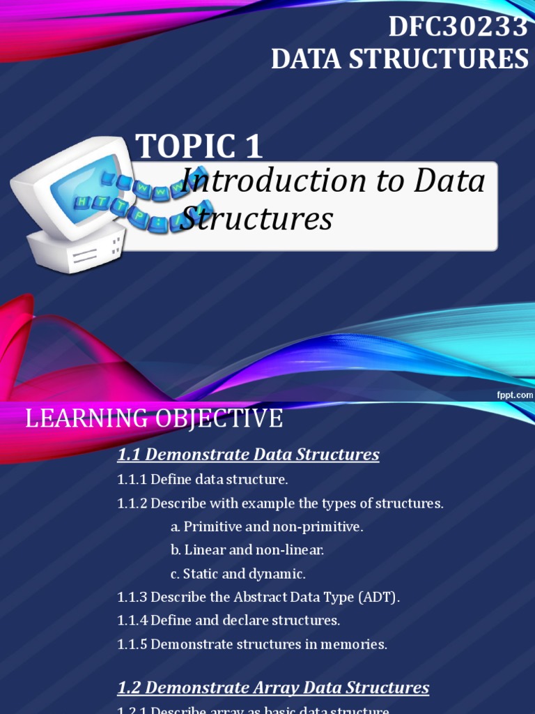 Topic 1 Introduction To Data Structure PDF | PDF | Data Type | Integer (Computer Science)