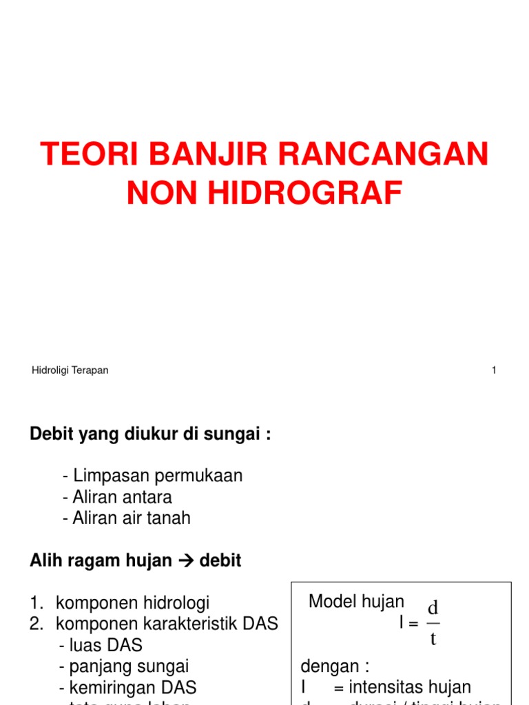 Metode Rasional dalam Hidrologi Banjir | PDF