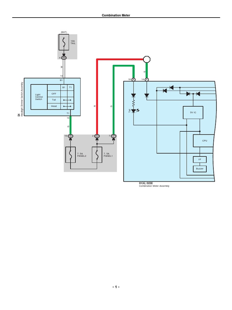 Combination Meter: D1 (A), D2 (B) | PDF