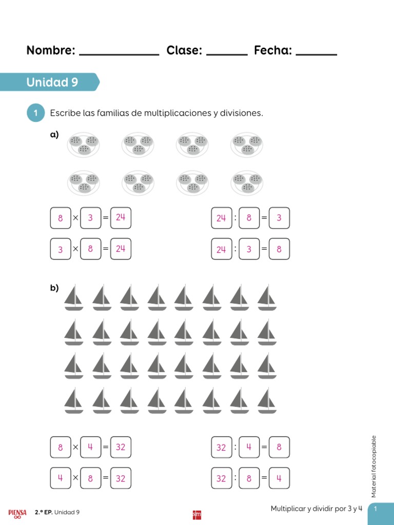Multiplicaciones y Divisiones Básicas | PDF | Métodos y materiales de enseñanza