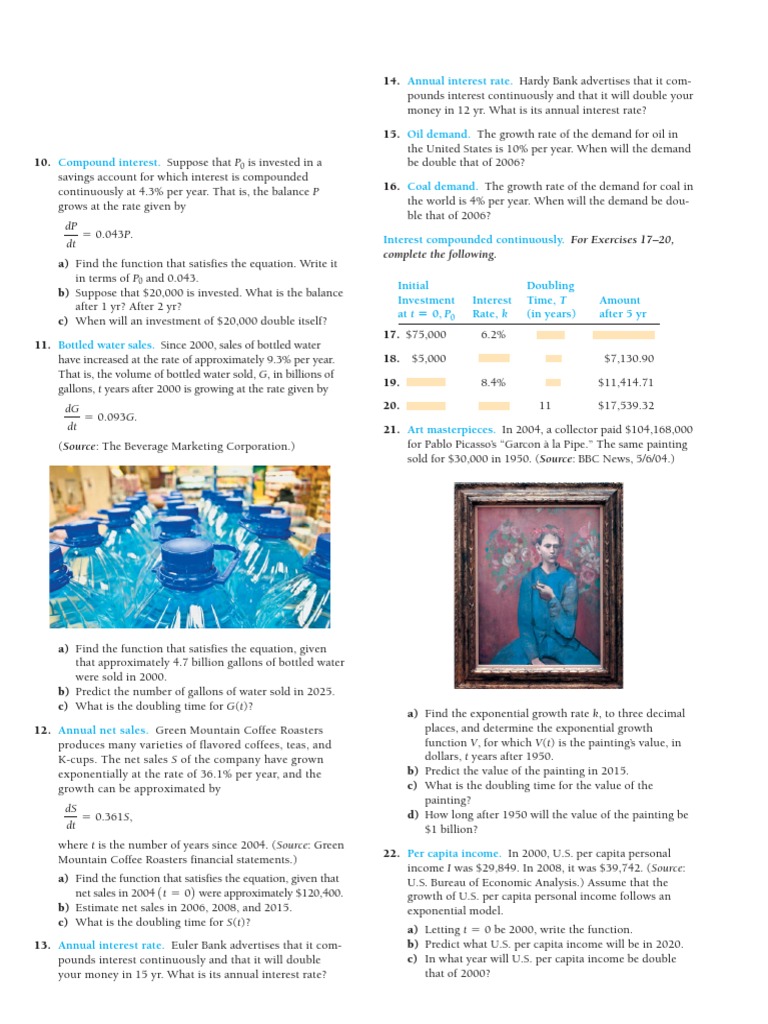 22-03-2023 Exer Growth Models | PDF | Postage Stamp | Interest