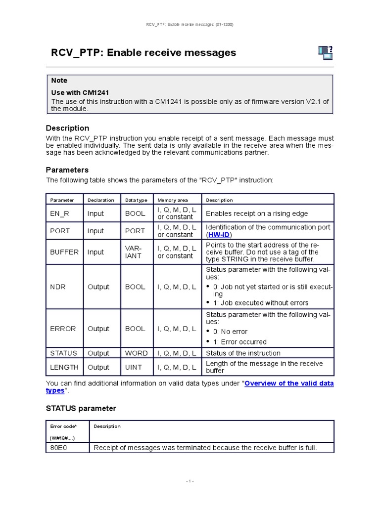 RCV PTP PDF | PDF | String (Computer Science) | Parameter (Computer Programming)