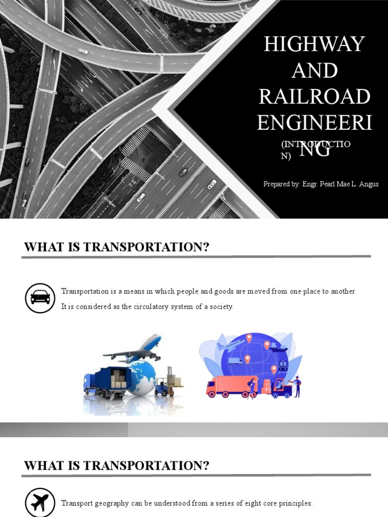 1.0 Introduction To Highway and Railroad Engineering | PDF | Transport ...