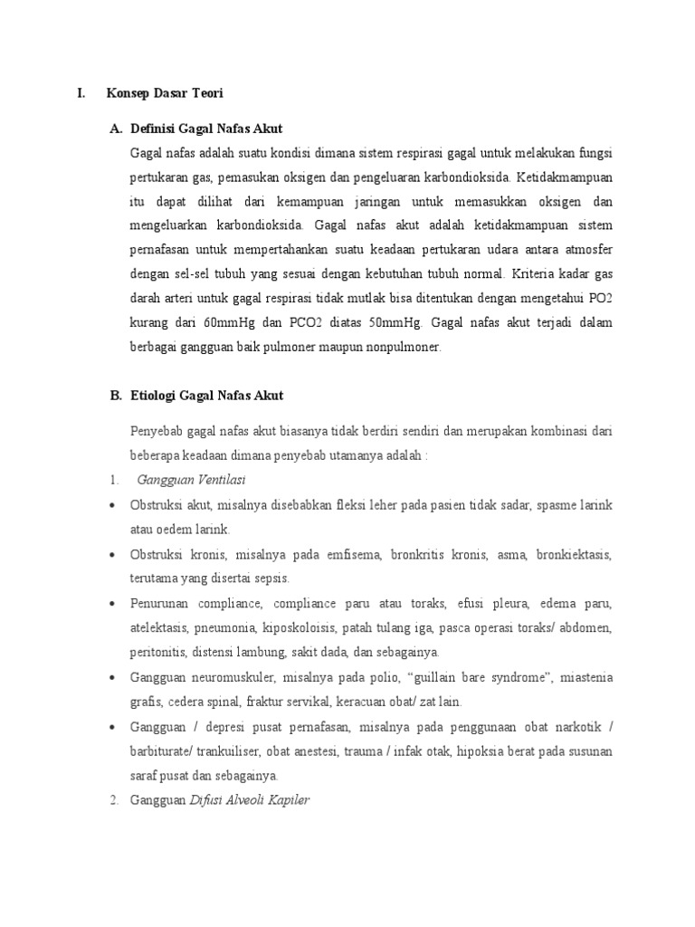 Gagal Nafas Akut: Definisi dan Tipe | PDF | Pengembangan Diri