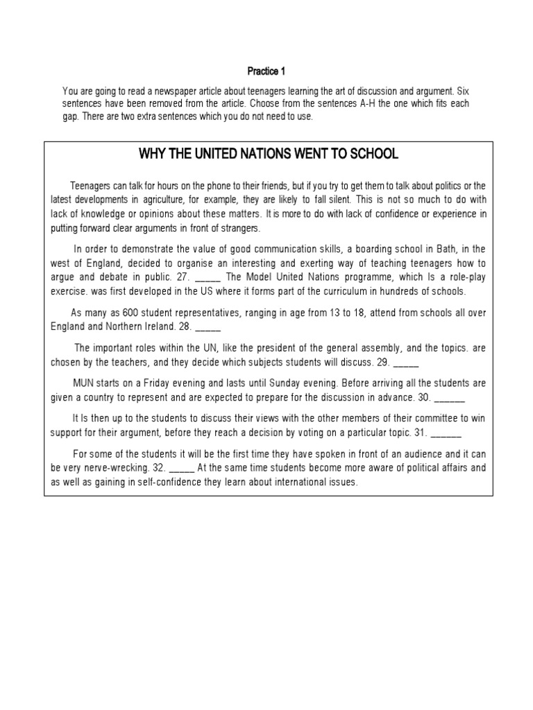 Gapped Text Practice With Answers (And Justifications) | PDF | Phobia