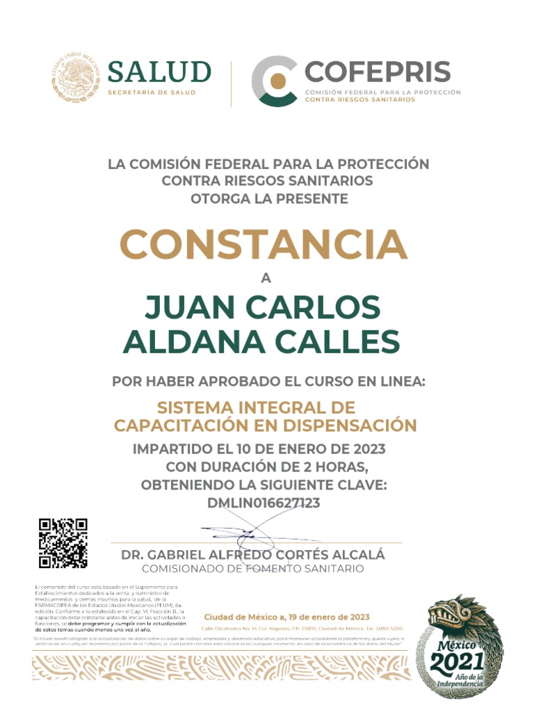 Constancia SICAD PDF | PDF