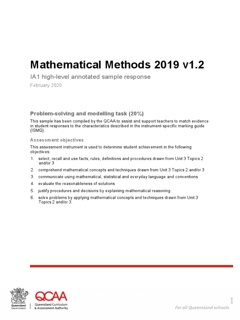 SNR Maths Methods 19 Ia1 Asr High PSMT | PDF | Conceptual Model | Mathematics