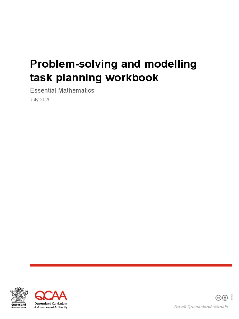 Problem Solving Task Plan Workbook | PDF | Mathematics | Conceptual Model