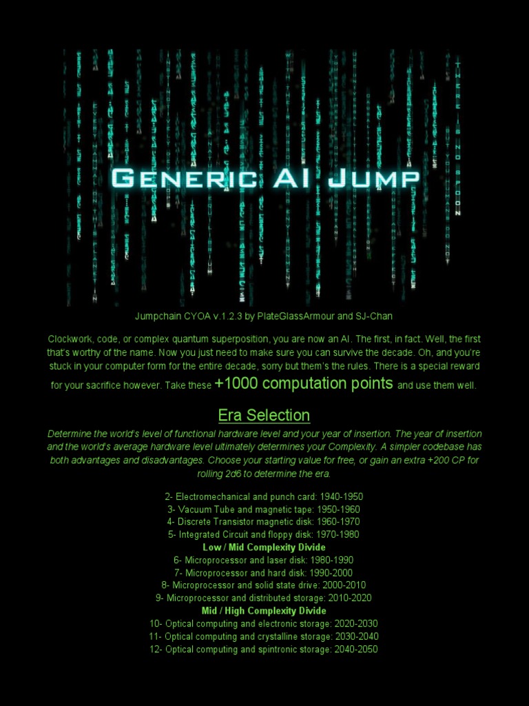 Generic AI JumpChain PDF | PDF | Computer Hardware | Artificial ...