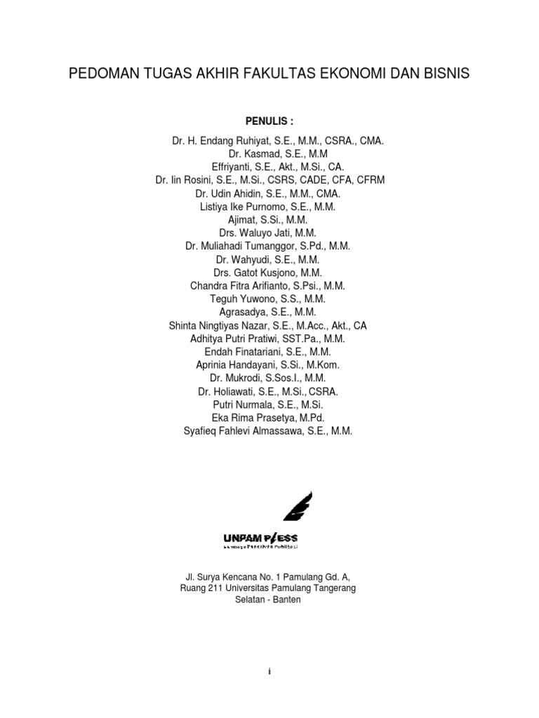 Pedoman Tugas Akhir Feb 2021 PDF | PDF