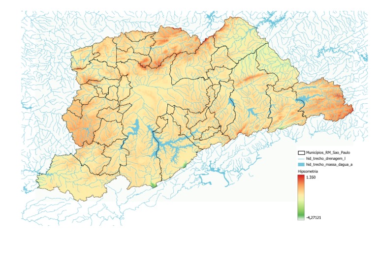 Mapa Hipsometrico RMSP | PDF