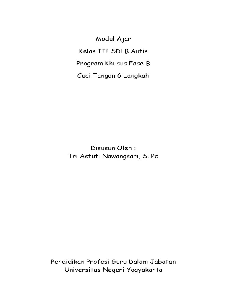 Modul Ajar Kelas 3 Autis | PDF