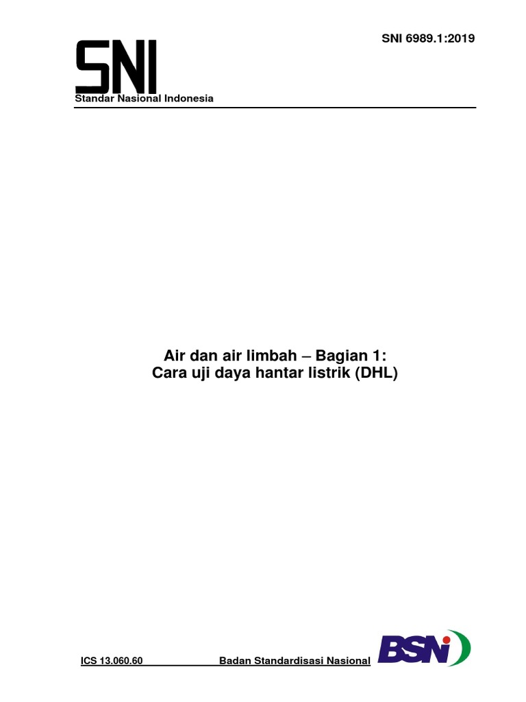 SNI 6989.1 2019 DHL | PDF