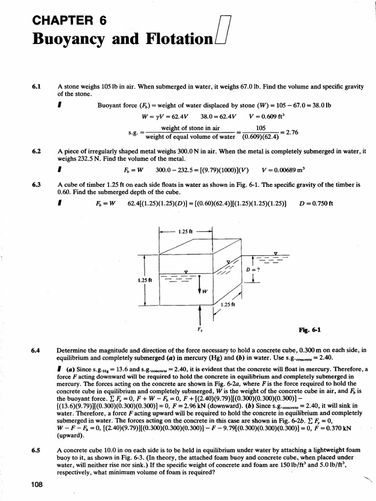 Buoyancy PDF | PDF | Buoyancy | Physical Quantities