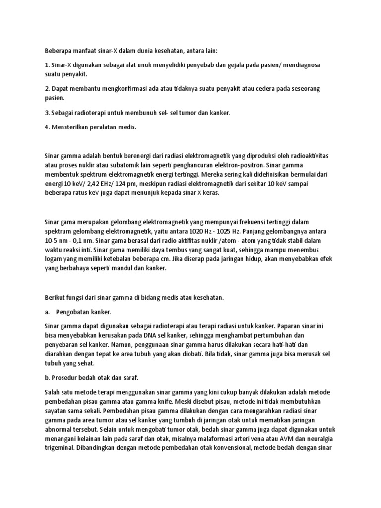 Sinar X Gamma | PDF