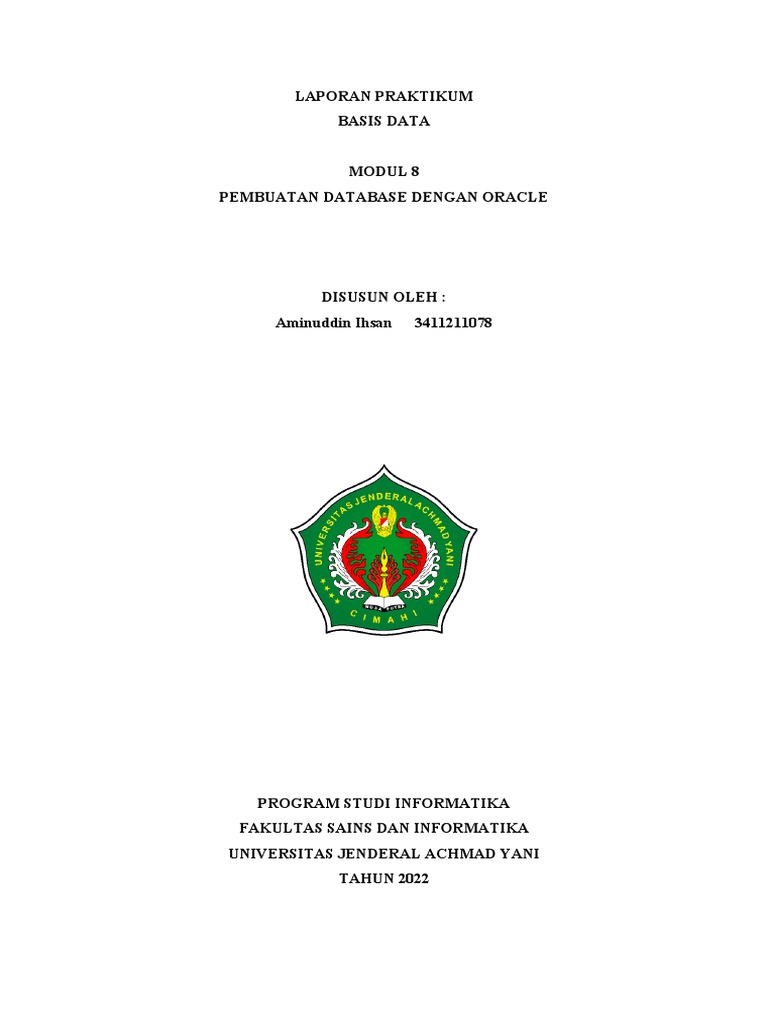 Modul 8 - 3411211078 - C - Aminuddin Ihsan PDF | PDF | Komputer