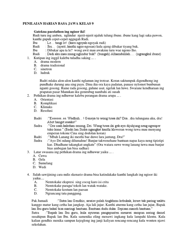 Soal Basa Jawa | PDF