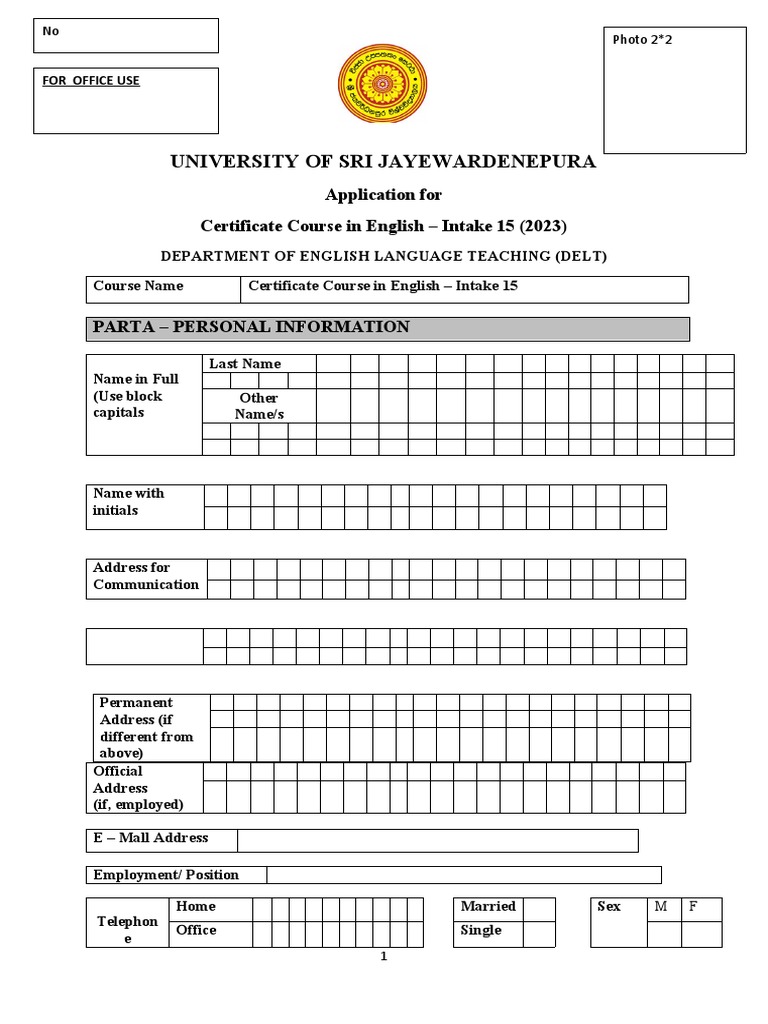 Applicataion-Form-Certificate-Course-Intake-15 | PDF