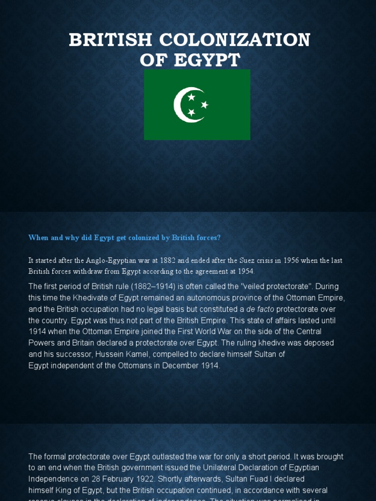 The British Colonization of Egypt | Download Free PDF | International ...