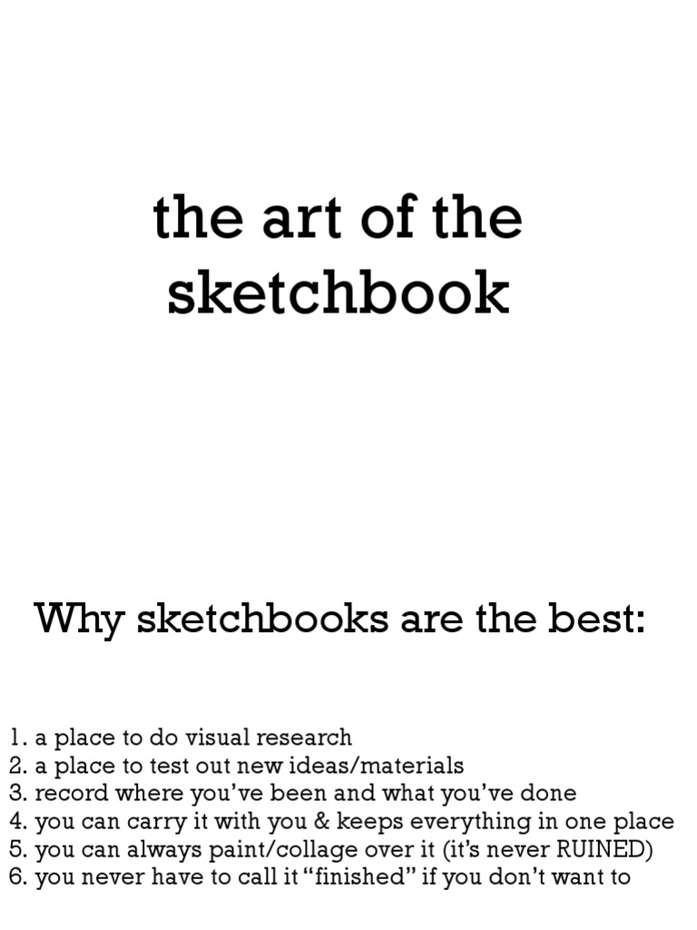 The Art of Sketchbooks Explained | PDF