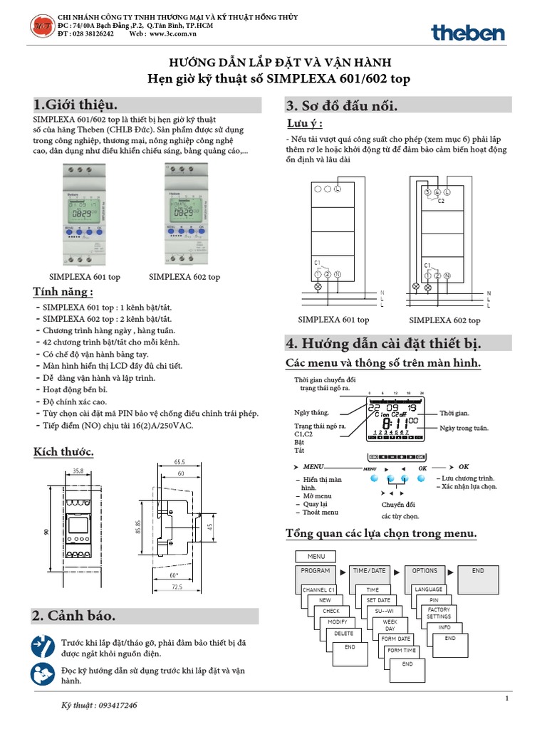 HDSD SIMPLEXA 601-602 Top | PDF