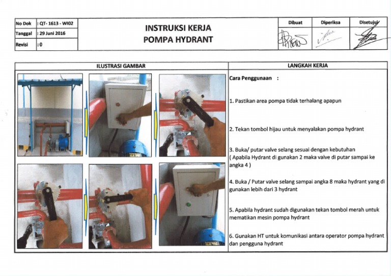 INSTRUKSI KERJA POMPA HYDRANT.pdf | PDF
