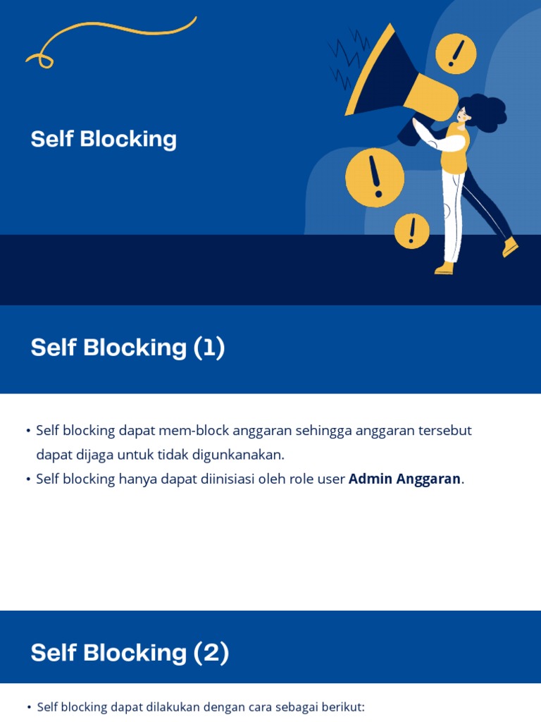 Slide - Self Blocking PDF | PDF | Pengelolaan Keuangan & Uang