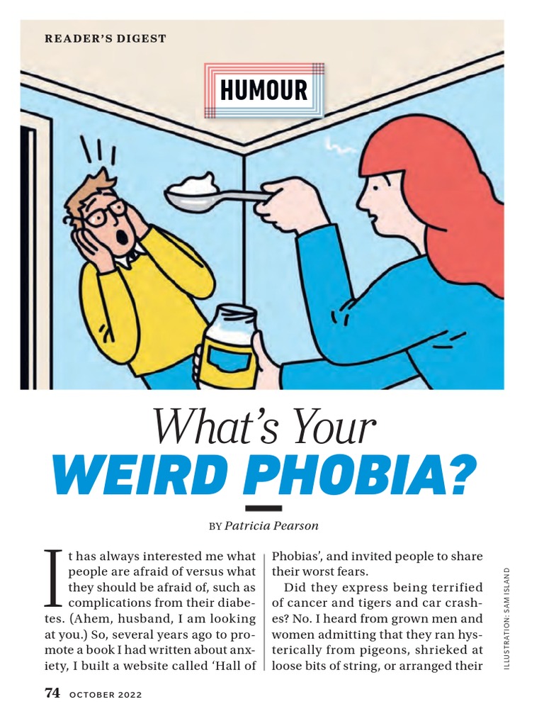 READER'S DIGEST AUSTRALIA OCT 2022 What's Your Weird Phobia PDF | PDF ... READER'S DIGEST AUSTRALIA OCT 2022 What's Your Weird Phobia PDF | PDF ...