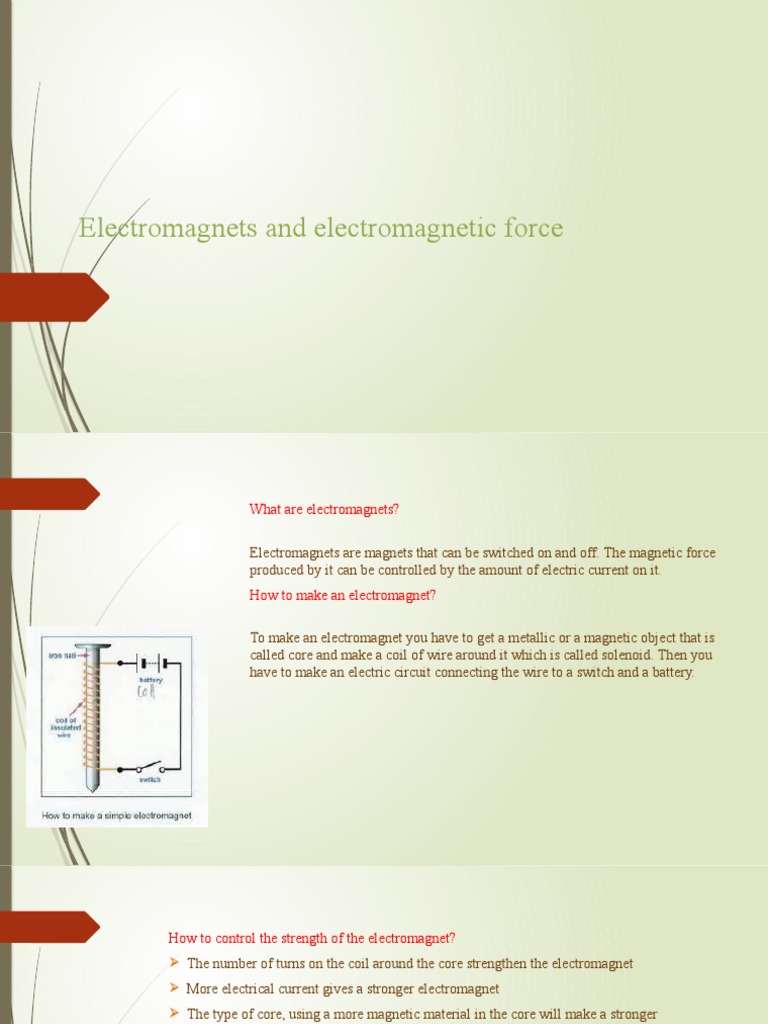 Understanding Electromagnets and Their Uses | PDF | Science & Mathematics | Technology & Engineering