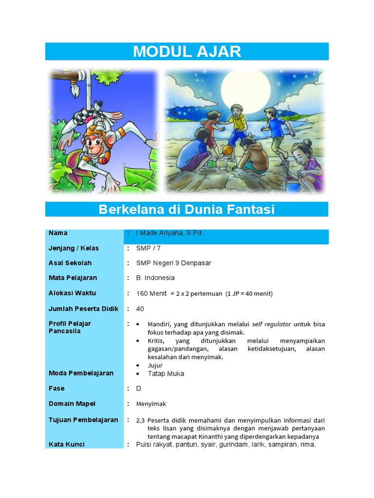 Belajar Puisi Rakyat dan Fantasi | PDF | Karier & Perkembangan