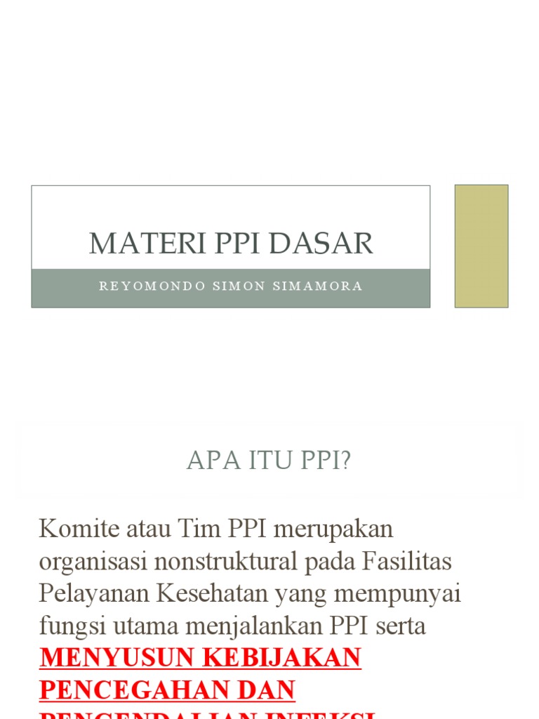 PPI: Pencegahan dan Pengendalian Infeksi | PDF | Pengembangan Diri