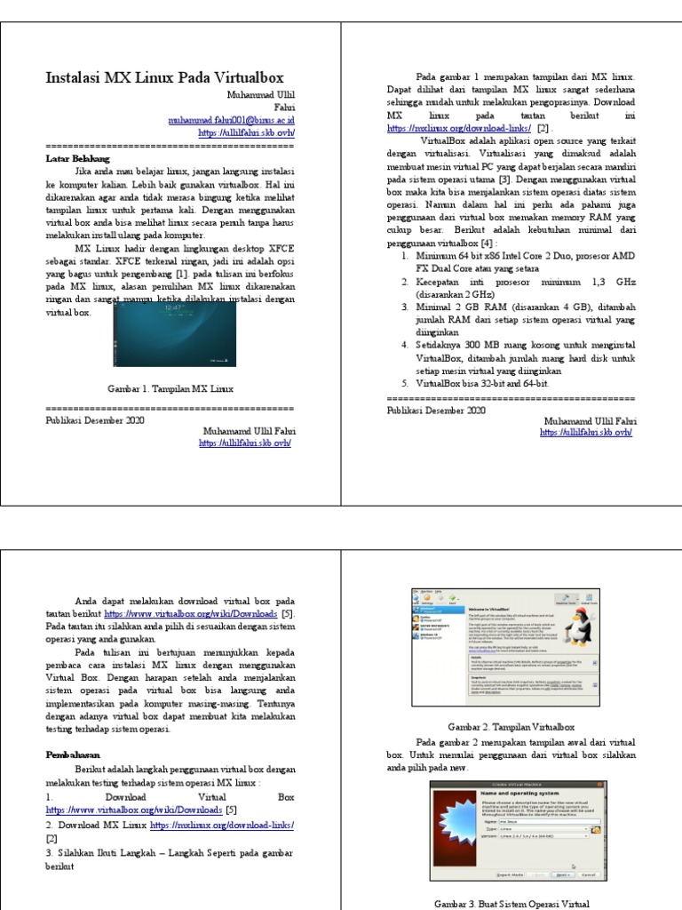 Instalasi_MX_Linux_Pada_Virtualbox fery.docx | PDF