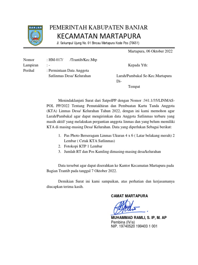 Undanga KTA SATLINMAS | PDF