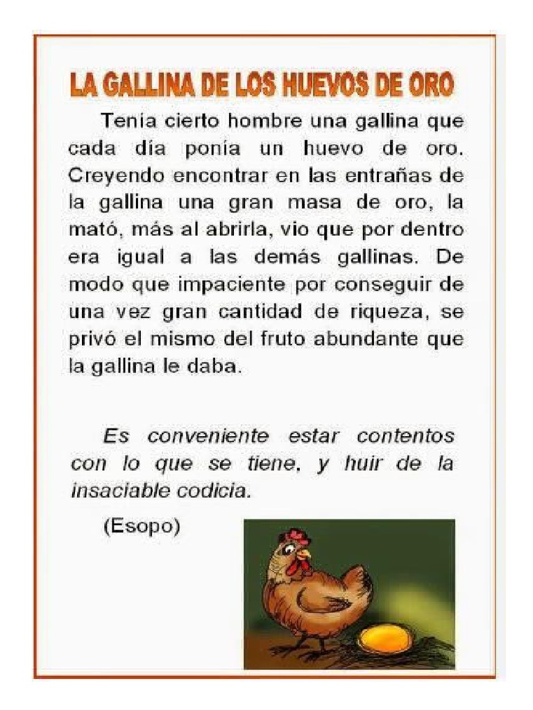 La Gallina de Huevos de Oro | PDF