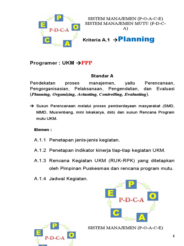 Poace Pdca Kolam | PDF