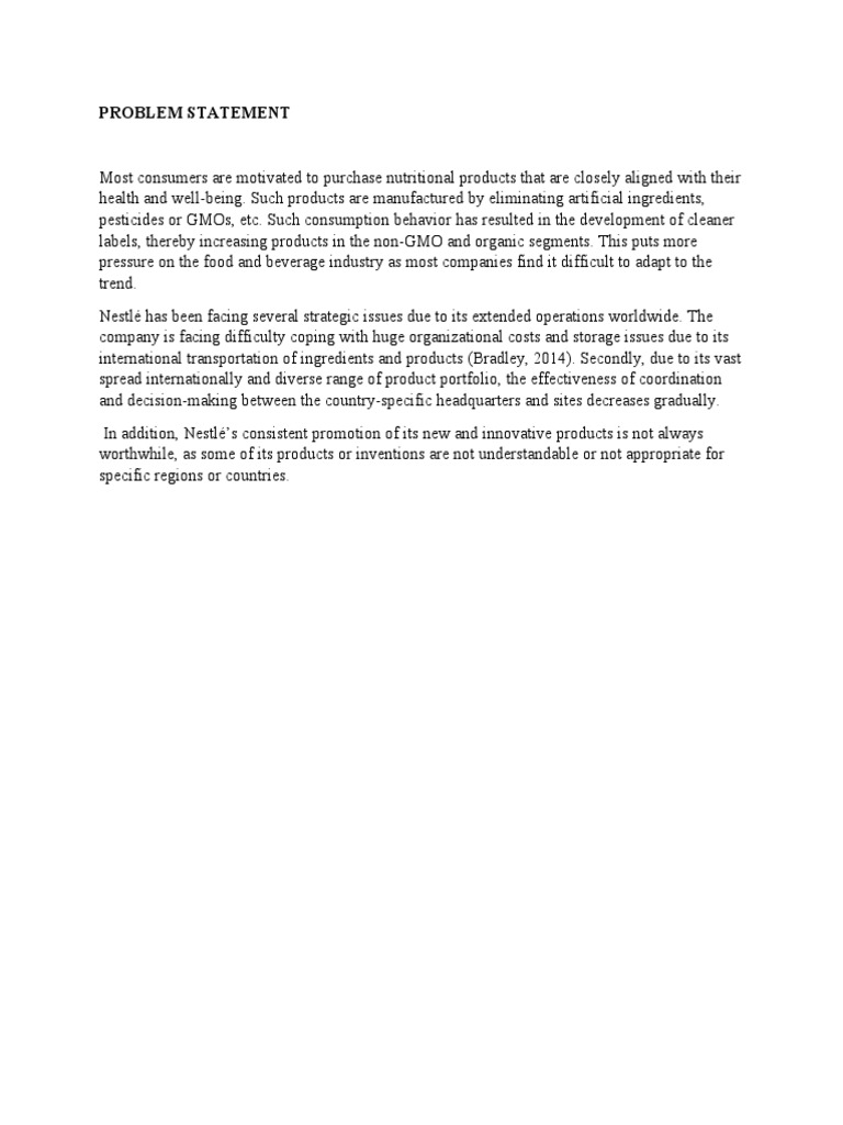 Problem Statement Nestle Corp | PDF