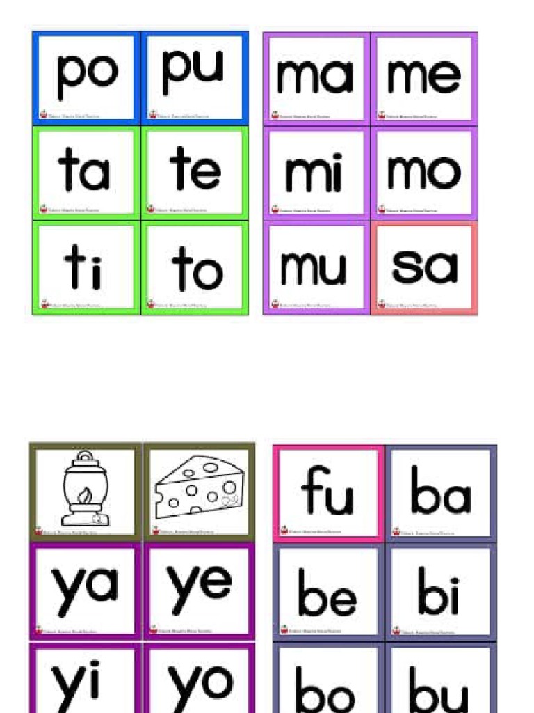Sílabas Simples Archivo para Imprimir | PDF