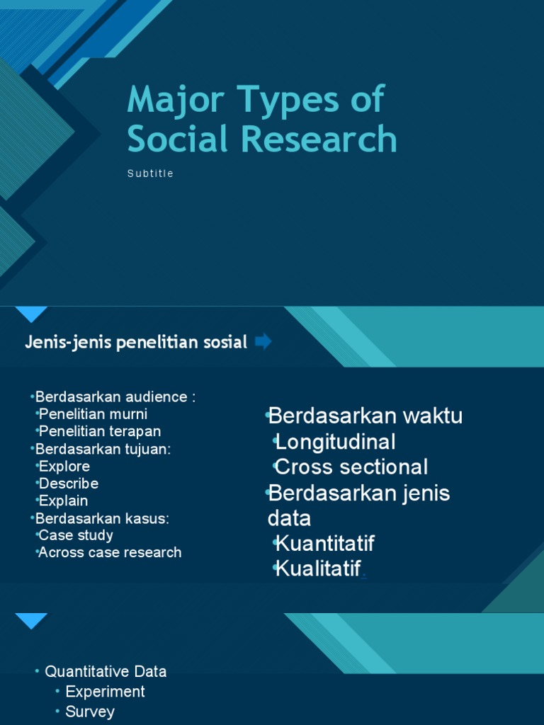 Kuliah 3 Major Types of Social Research | PDF