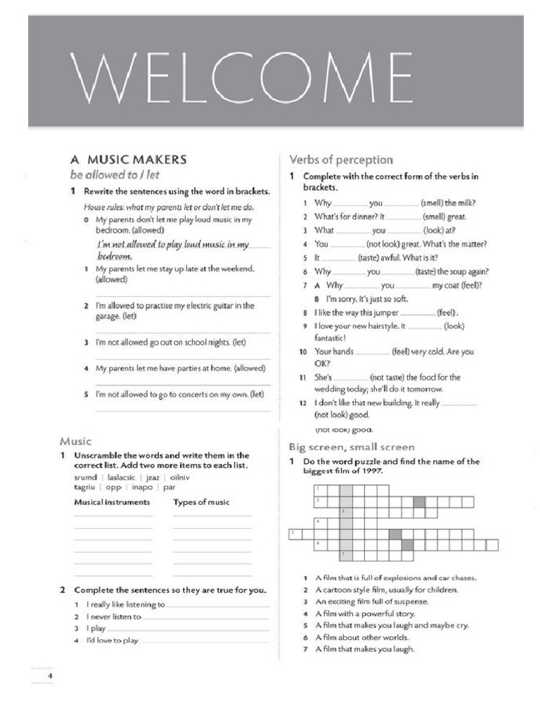 Workbook 10th Grade - Page 4 y 5 | PDF