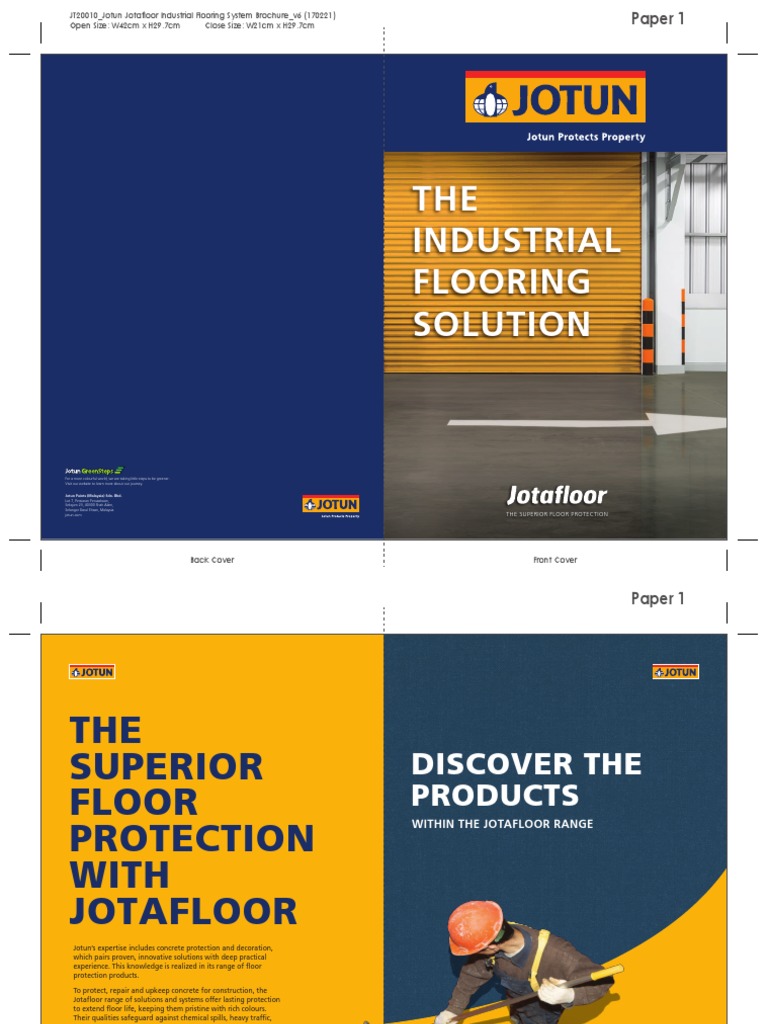 Brosur Jotun Jotafloor | PDF | Epoxy | Concrete