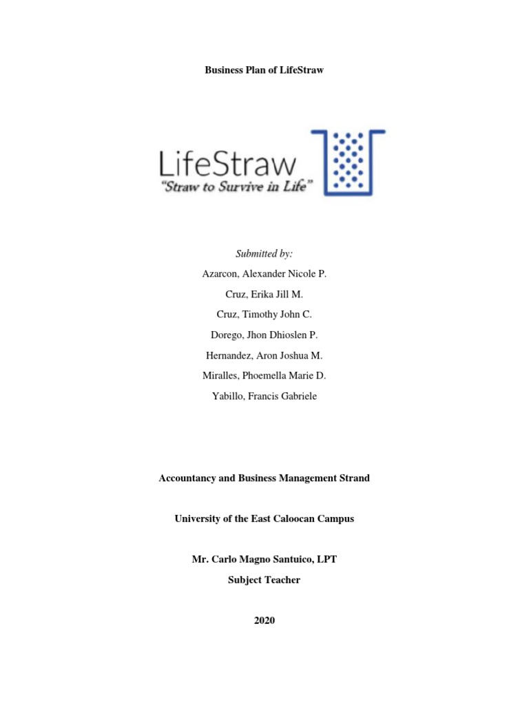 Life Straw | PDF | Cost Of Goods Sold | Business Economics