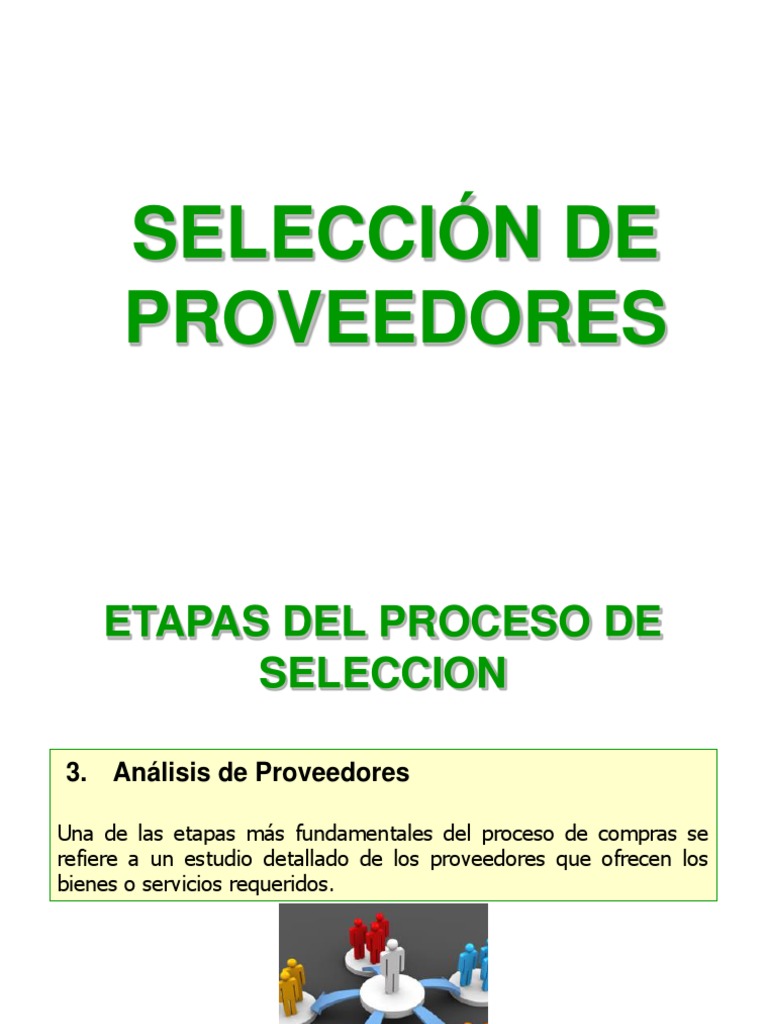 Seleccion de Proveedores | PDF | Calidad (comercial) | Logística