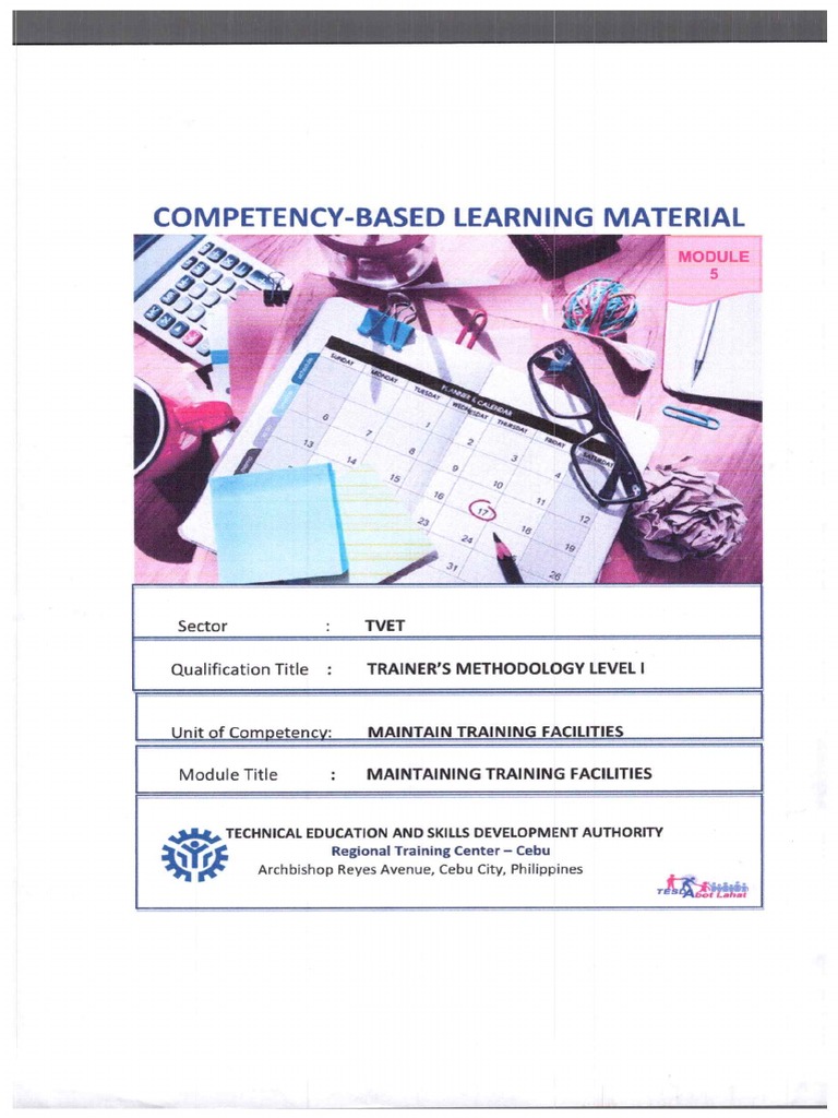 CBLM - Maintaining Training Facilities PDF | PDF