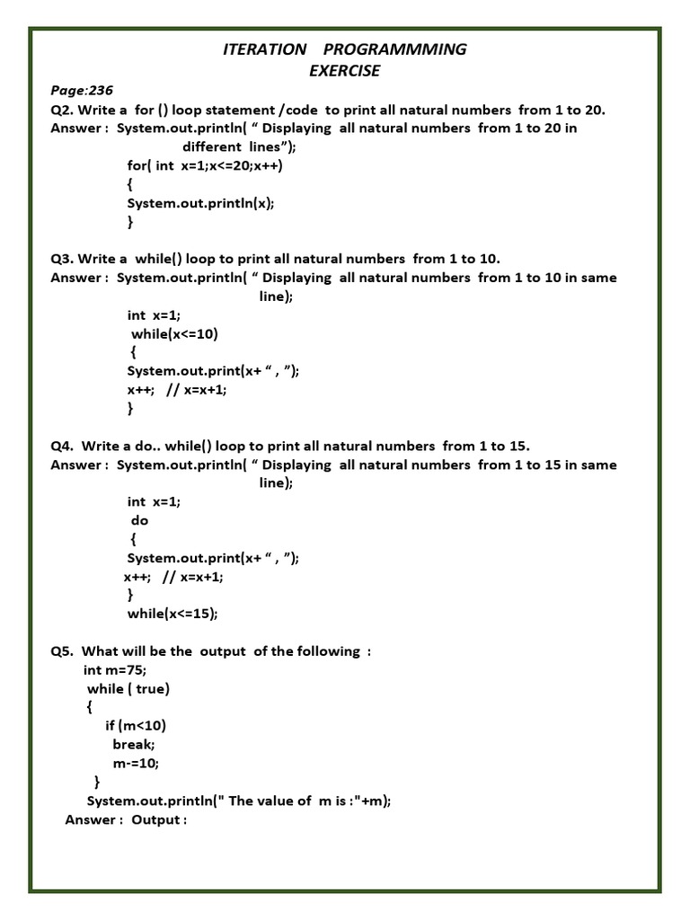 ClASS 9 - COMPUTER - WOOKBOOK - CHAPTER - 9 (ITERATIVE CONSTRUCT IN ...