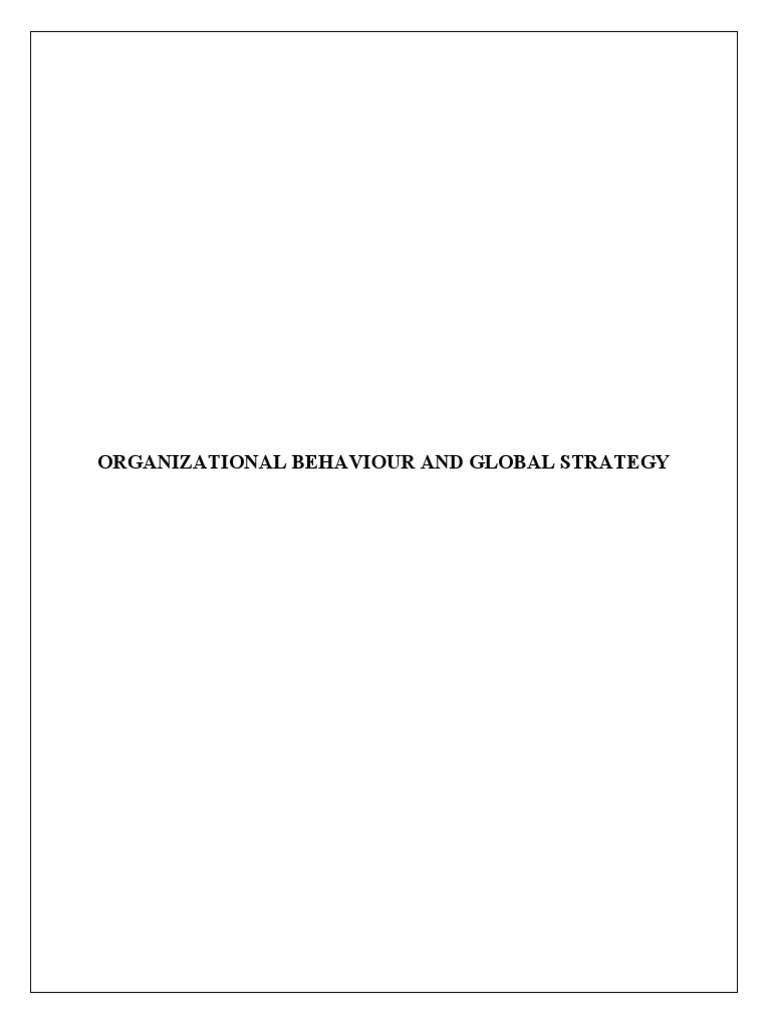 Navigating Global Challenges: Analyzing Organizational Strategies and Models to Optimize ...