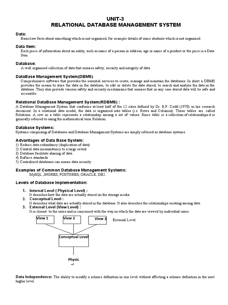 Xi DBMS | PDF | Relational Database | Sql