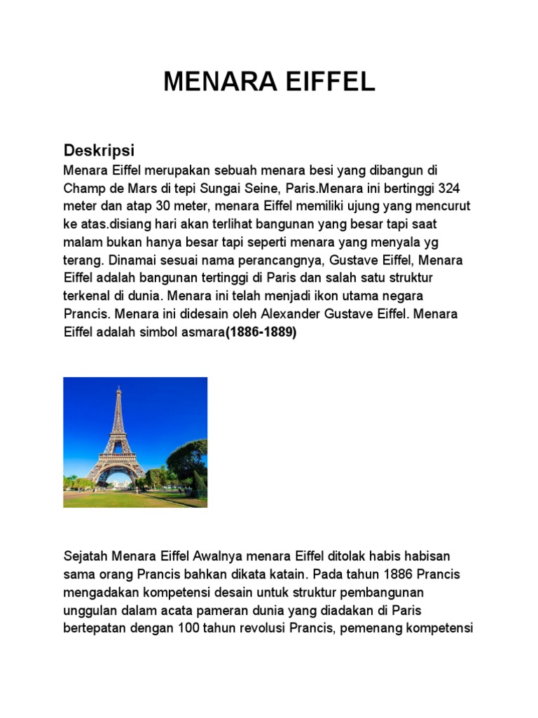 Menara Eiffel | PDF | Seni