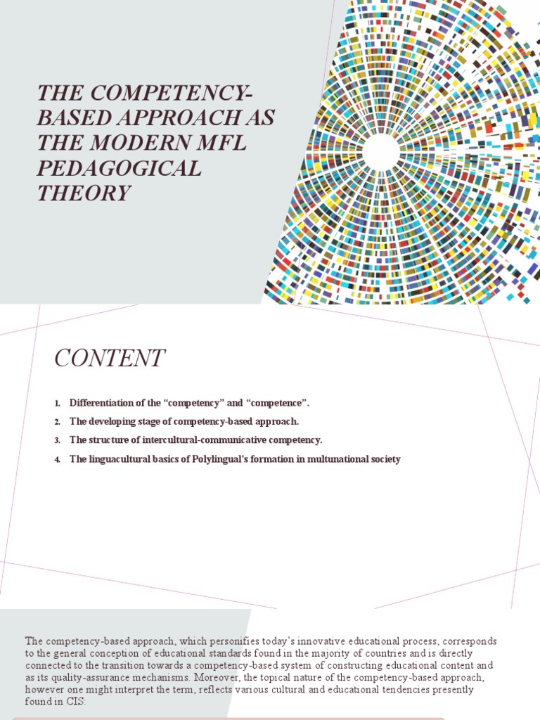 The Competency-Based Approach As The Modern MFL Pedagogical Theory | PDF | Foreign Language ...