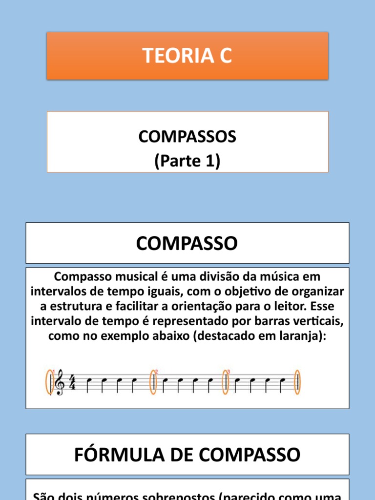 Teoria musical: Compasso e fórmula de compasso | PDF