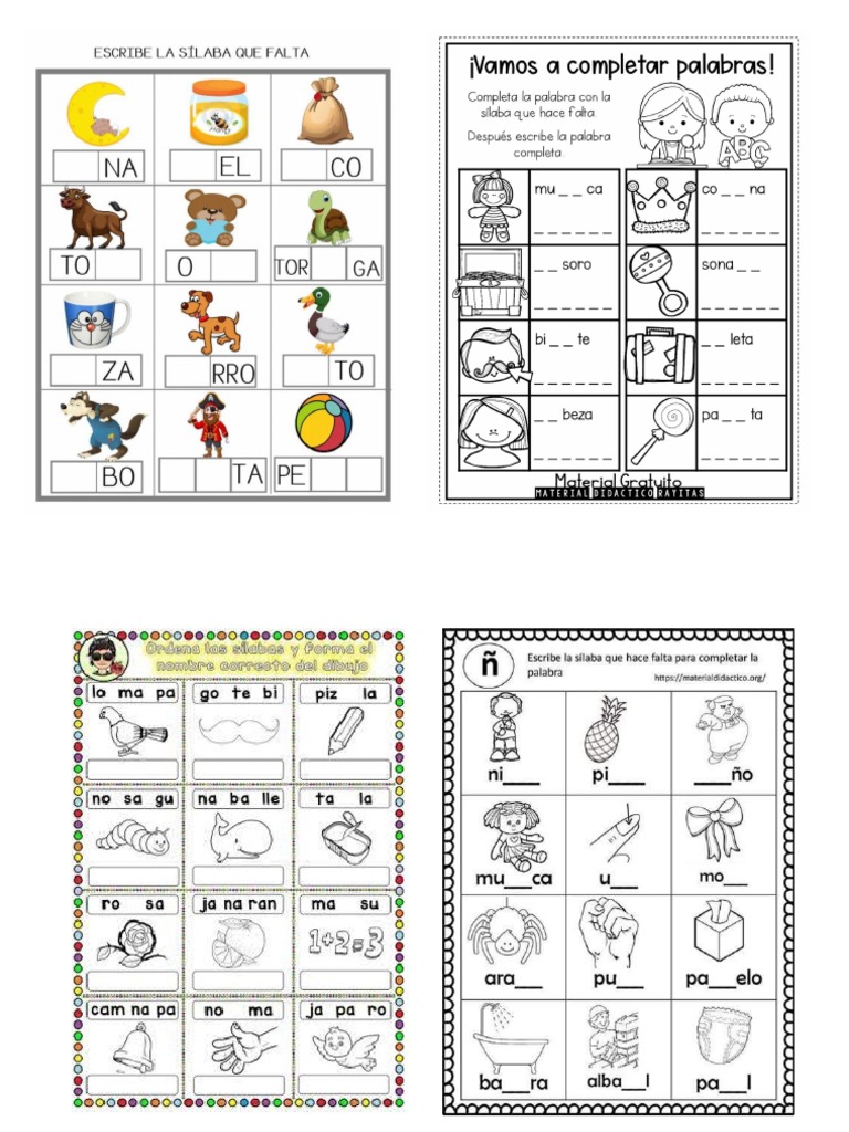 Completar Sílabas | PDF
